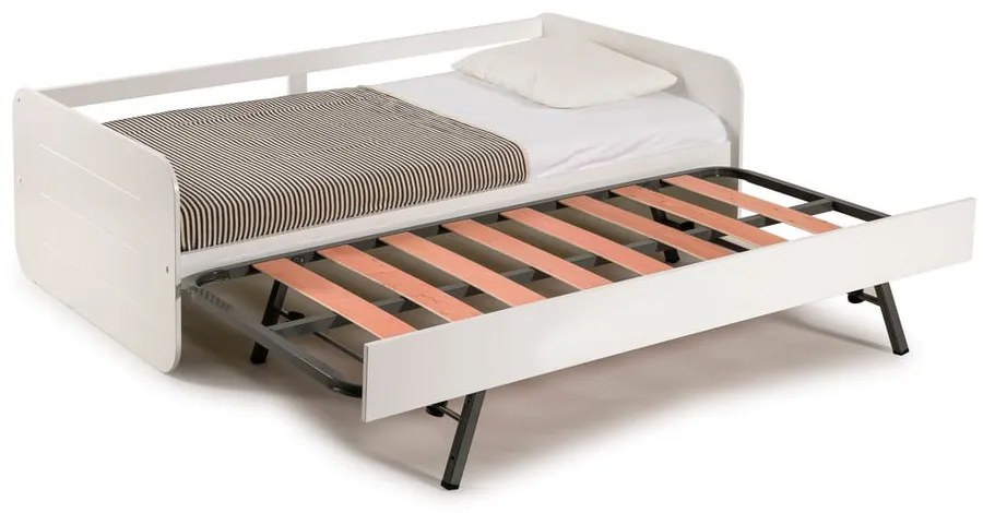 Bílá dětská postel s výsuvným lůžkem 90x190 cm Redona – Marckeric