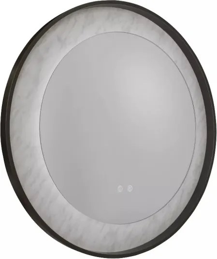 Searchlight 96060BK Stmívatelné kulaté zrcadlo s LED, MARBLE IP44, dotykový spínač, CCT 2700K-4000K, ČERNÉ