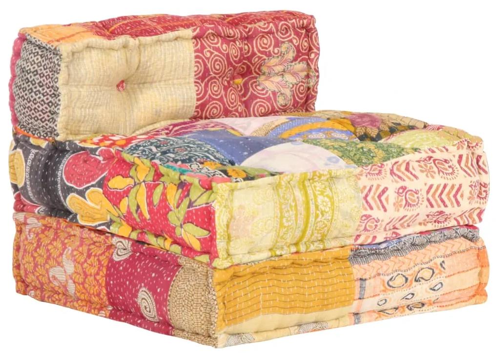 Modulární pouf patchwork textil