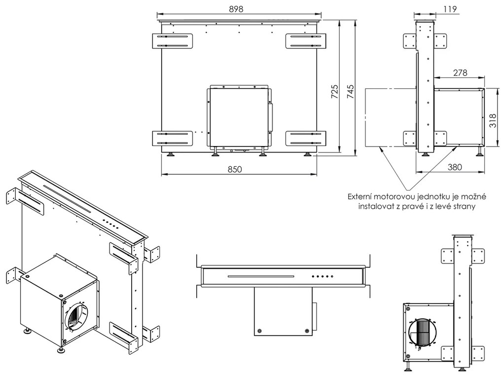 Ciarko Design Odsavač par Ciarko Design Moondraft Inox (CDB9001IC)