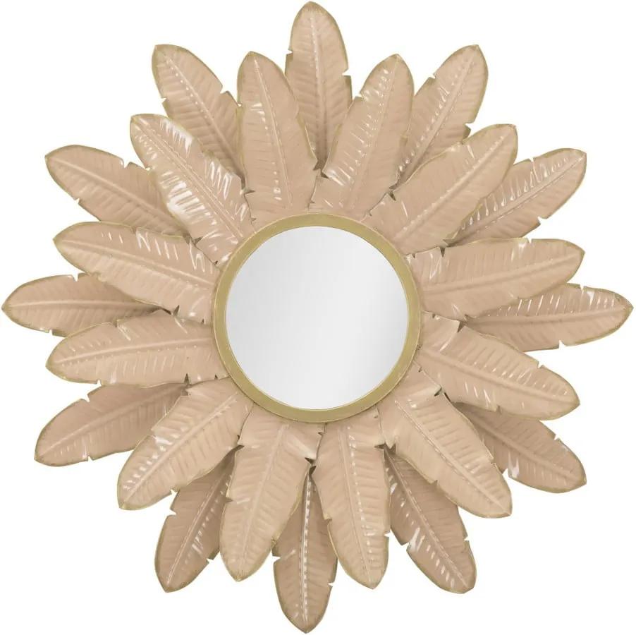 Růžové nástěnné zrcadlo Mauro Ferretti Palm, ⌀ 64,5 cm