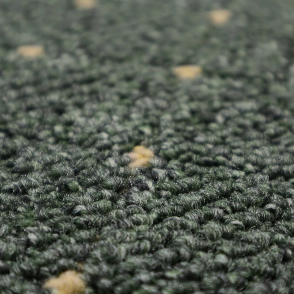 Condor Carpets, Kusový koberec Udinese zelený kruh, 400x400 (průměr) kruh, zelená, chodba / předsíň