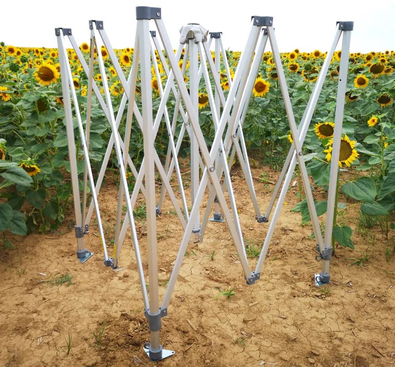 BRIMO Nůžkový párty  stan 3x6 m hliníkový – Elegantní a rychle rozložitelný - s 3 stěnami - Červená P. Alu