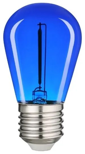 Retro barevná LED žárovka E27 0,6W 50lm modrá, filament