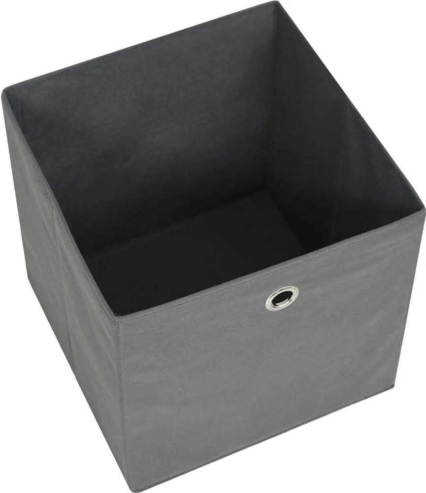 Úložné boxy 10 ks netkaná textilie 28 x 28 x 28 cm šedé 325193