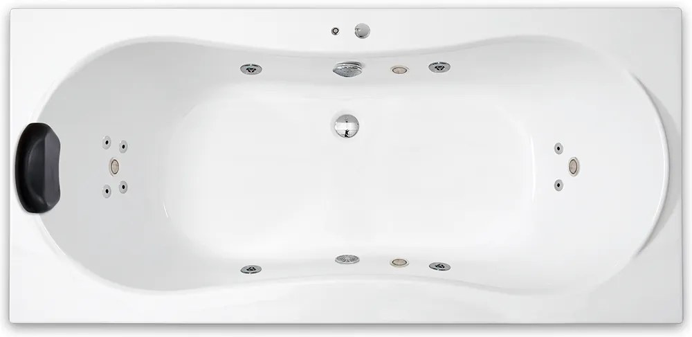 Arttec KRONA SURF CHROMO 180 x 80 cm PAN04392 hydromasážní vana