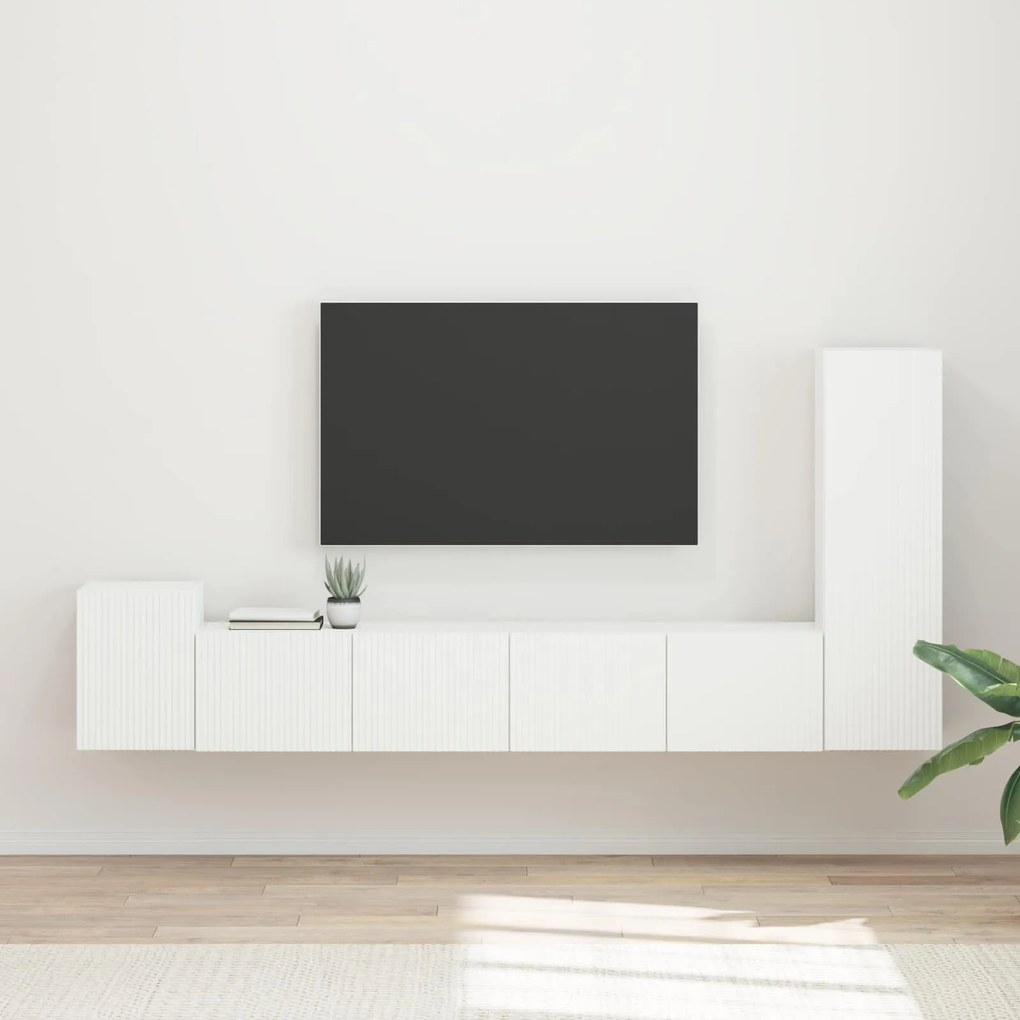 Sestava TV skříněk 3 ks Bílá Kompozitní dřevo 3409015