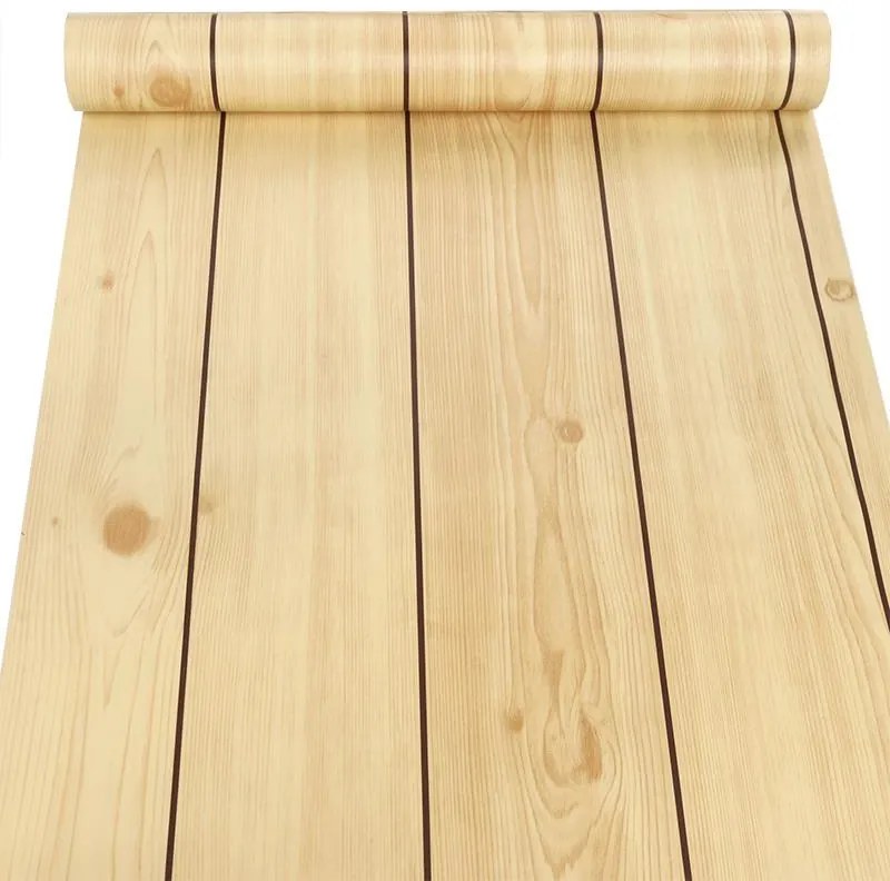 Samolepící tapety 45 cm x 10 m IMPOL TRADE 9316, smrkové desky, samolepící tapety
