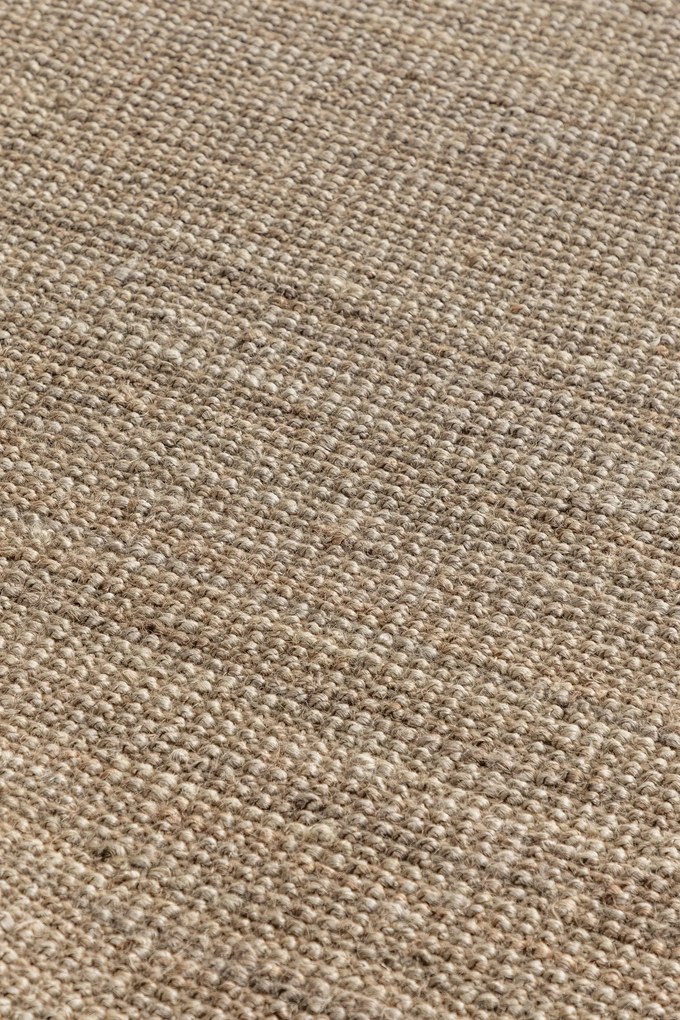 Hanse Home, Kusový koberec Bouclé Jute 105975 Grey Brown, 120x170, hnědá, chodba / předsíň