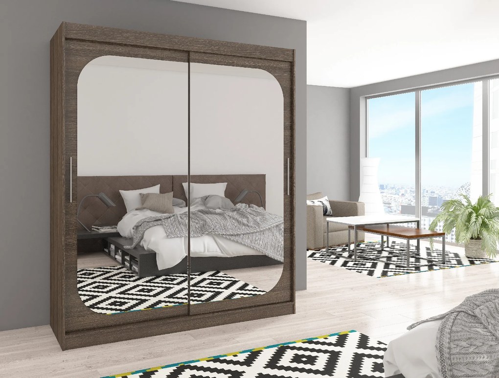 ADRK Furniture Posuvná skříň s zrcadlem ARIZONA 180 ADRK-SW-ARI-CH-180
