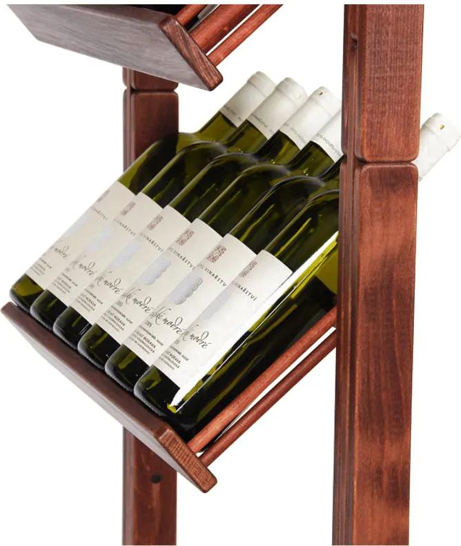 Stojan na víno 637 - Dřevěný stojan na 24 lahví vína