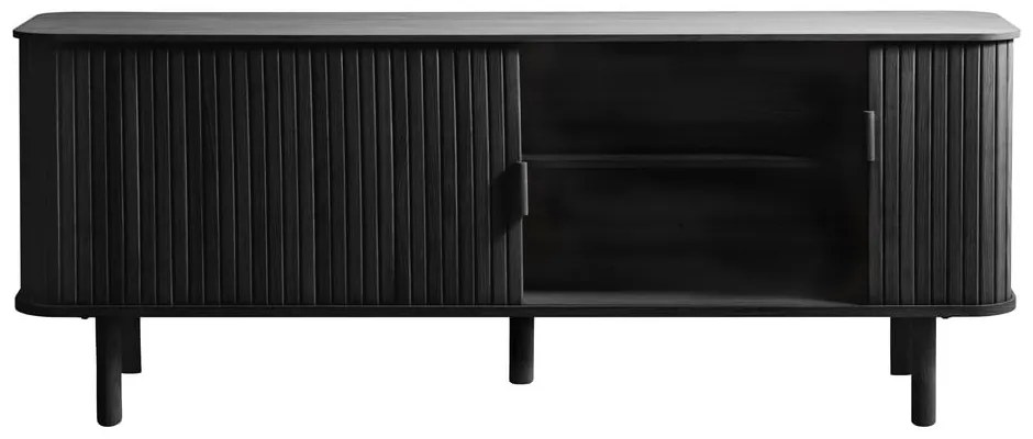 Černý TV stolek v dekoru dubu 160x56 cm Cavo – Unique Furniture