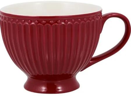 GreenGate Porcelánový hrnek na čaj Alice Claret Red-400ml