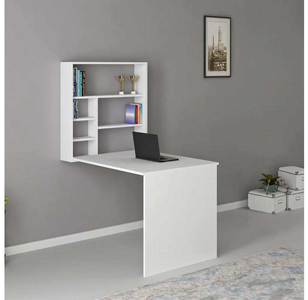 Asir Pracovní stůl s policí SEDIR 154,2x90 cm bílá AS0548