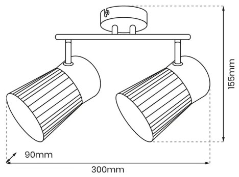 Bodové svítidlo BEST 2xE14/40W/230V černá