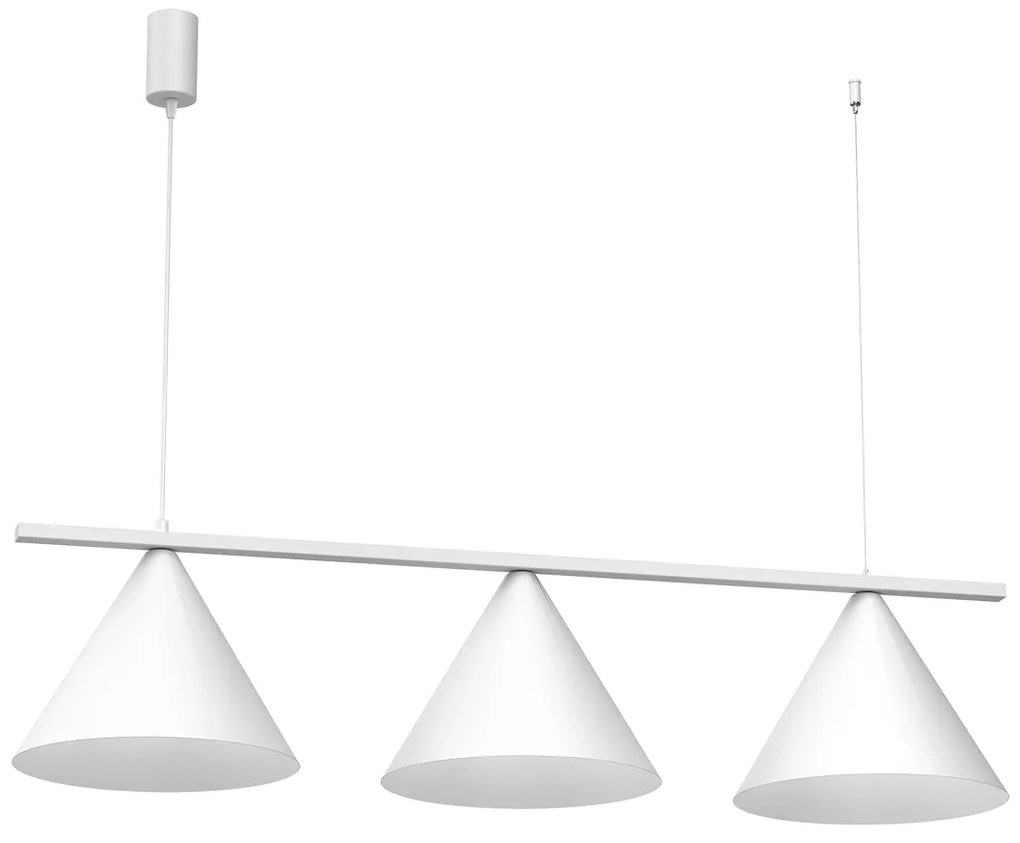 Závěsné svítidlo Capital, 3x bílé kovové stínítko, (fi 30cm), w