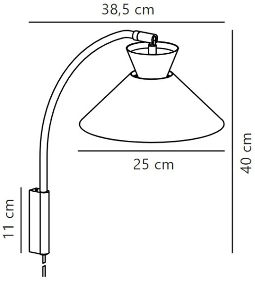 Nordlux - Nástěnná lampa DIAL 1xE27/40W/230V šedá