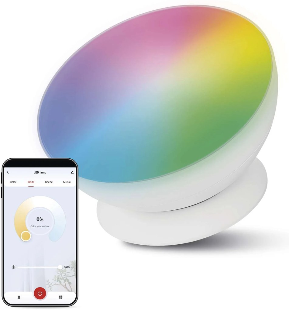 Emos gosmart led ambientní lampa, bílá, teplá bílá–studená bílá / rgb, wi-fi