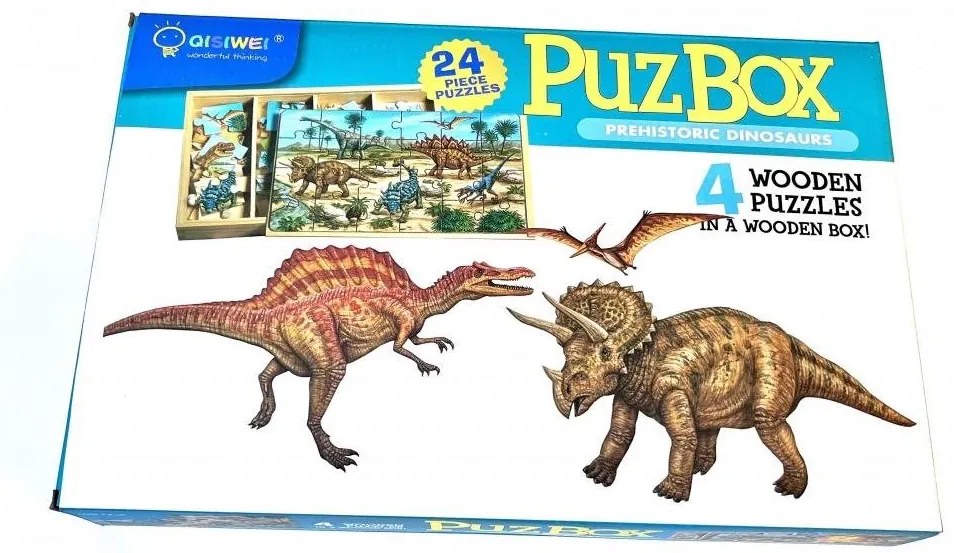 Puzzle dětské dřevěné puzzle - dinosauři