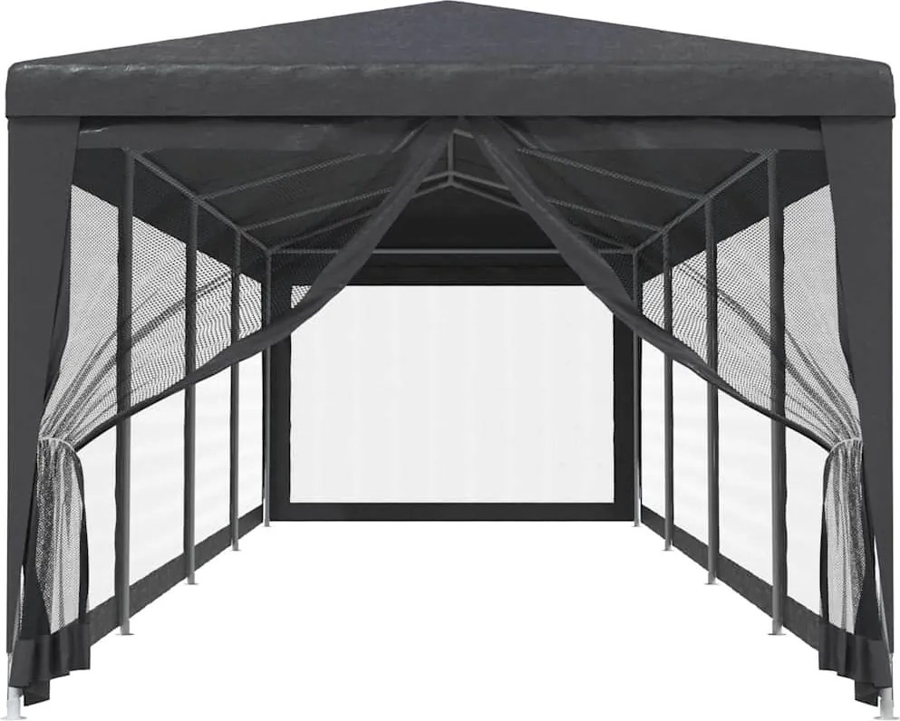 Party stan s 10 síťovanými bočnicemi antracitový 3 x 12 m HDPE 319249