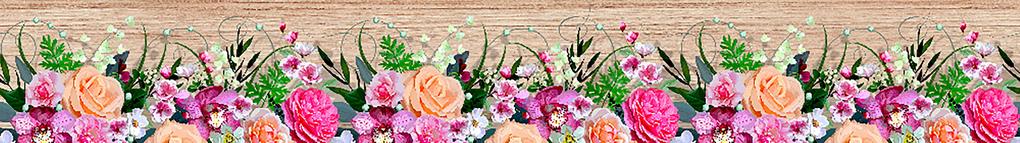 AG Design Samolepící bordura - Růže, karafiáty, orchideje, 13,8cm x 5m,  WB 8240