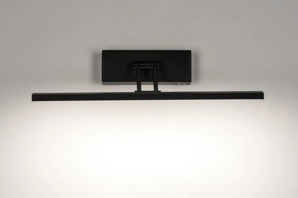 Nástěnné designové LED svítidlo nad zrcadlo Alfonso Black