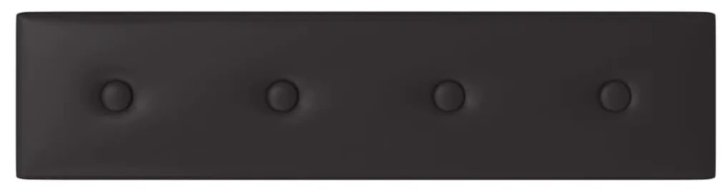 Nástěnné panely 12 ks černé 60 x 15 cm umělá kůže 1,08 m² - Default Title