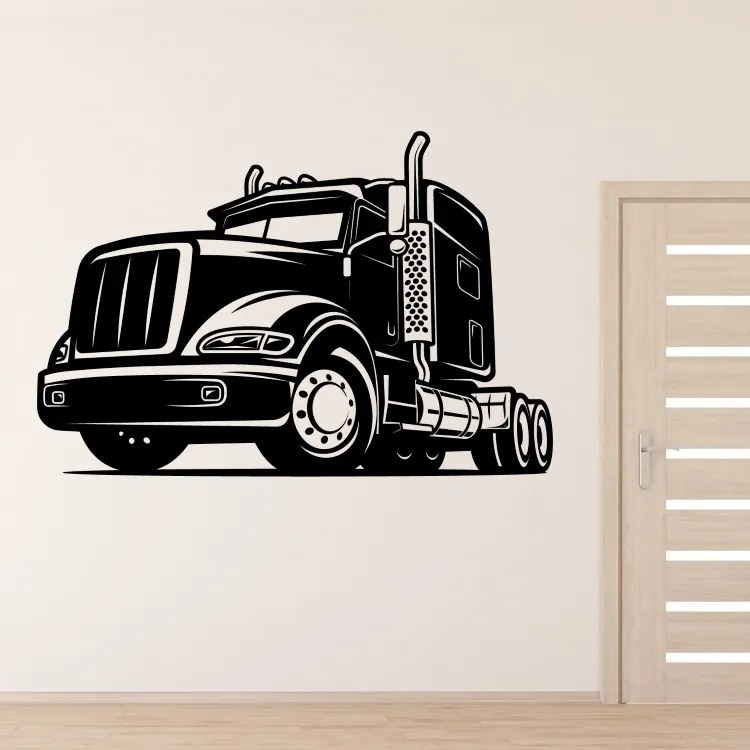 Kamion tahač - vinylová samolepka na zeď 120x80cm