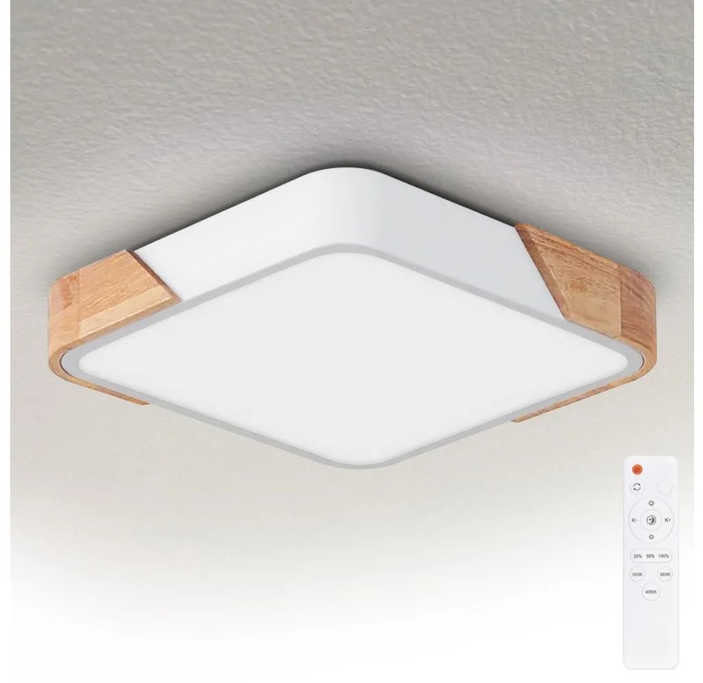 Brilagi - LED Stmívat. svítidlo PILANA LED/48W/230V dub/bílá 42x42 cm + DO