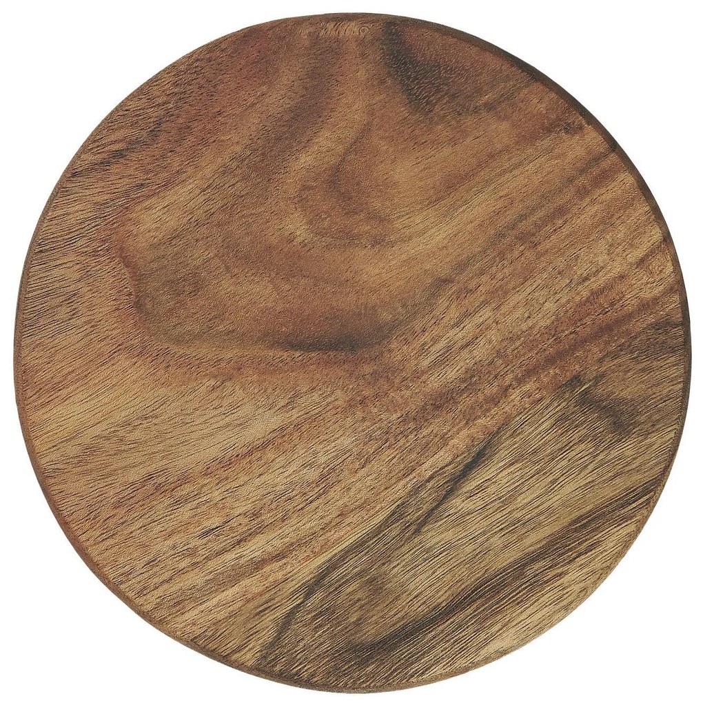 IB LAURSEN Kulaté krájecí prkénko Round Accacia Wood, hnědá barva, dřevo