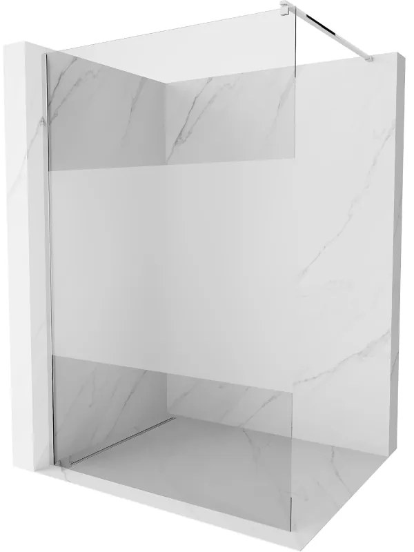 Mexen Kioto sprchová stěna Walk-in 70 x 200 cm, transparentní/matná 8 mm, chrom - 800-070-101-01-35