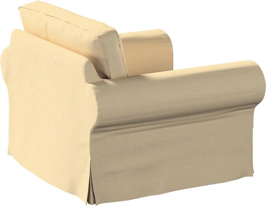 Potah na křeslo IKEA Ektorp barva béžová látka lesklé, pletený vzor