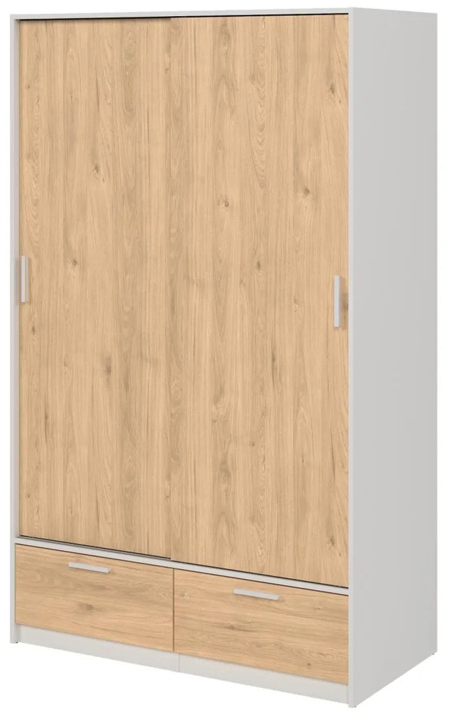 FN Skříň Lincoln 2D2S bílá/jackson hickory