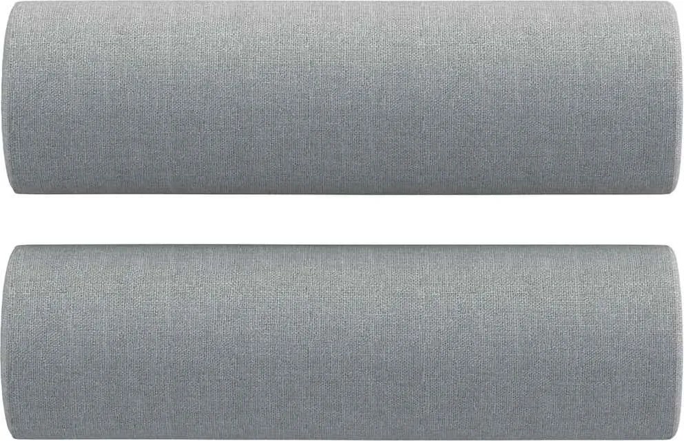 3dílná sedací souprava s polštáři světle šedá textil 3201858