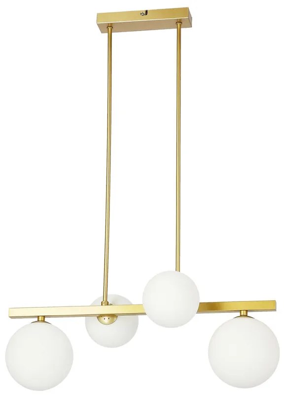 Mosazný závěsný lustr Kama pro žárovku 4x G9  - Candellux