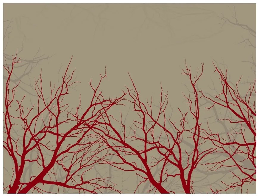 Fototapeta - Red-hot branches
