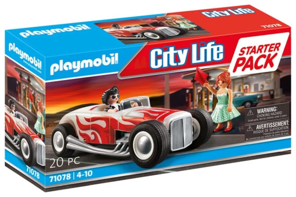 Stavebnice playmobil 71078 starter pack hot rod
