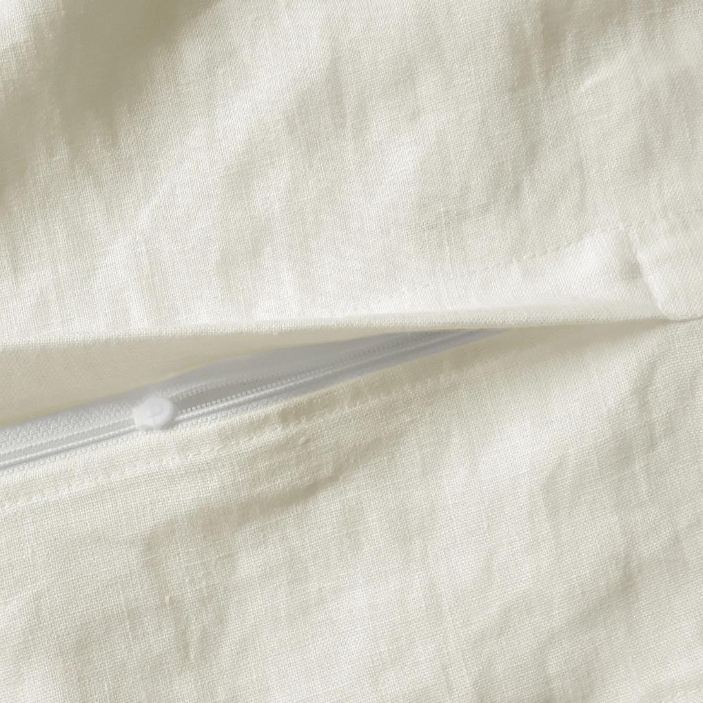 TULULUM Lněné povlečení krémově bílé - SADA Složení sady: 140 x 200 cm + 70 x 90 cm
