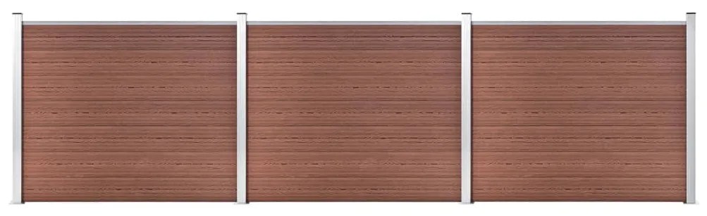 Set plotového dílce WPC 526 x 146 cm hnědý 3070452