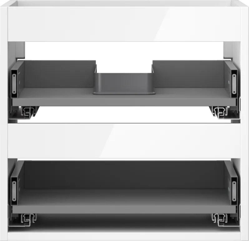 Mexen Box-A, závěsná skříňka 50 cm, 2 zásuvky, bílá lesklá, 91AX0-0500-470-2-00