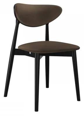 Čalouněná jídelní židle KT65/C, Potah: Magic Velvet 2216, Barva dřeva: czarny