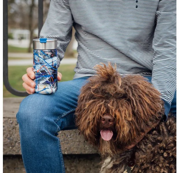 Quokka Nerezový termohrnek se sítkem Boost 400 ml Pine