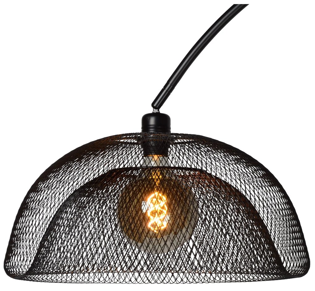 LUCIDE Stojací lampa Mesh Black, průměr 46cm