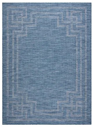 koberec SISAL PATIO 3071 řecký ploché tkaní tmavě modrý / béžový velikost 194x290 cm | krásné koberce cz