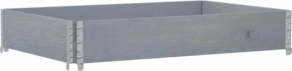Zahradní truhlík šedý 120 x 80 cm masivní borové dřevo 3295845
