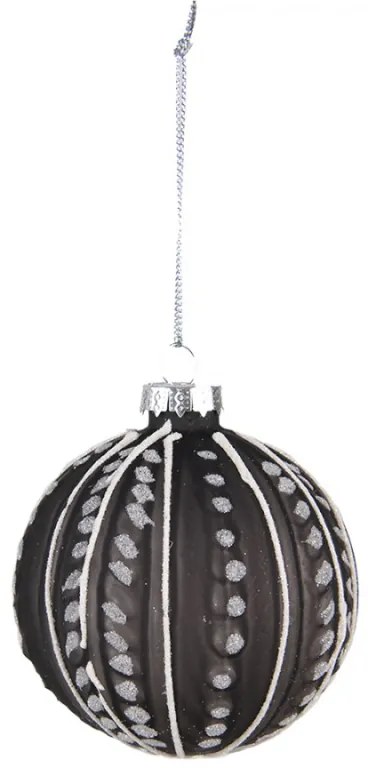 Vánoční koule Černá 8x8 cm (sada 4 ks) – 8x8 cm