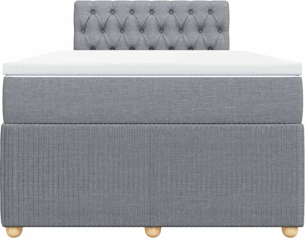 Box spring postel s matrací světle šedá 120 x 200 cm textil 3289730