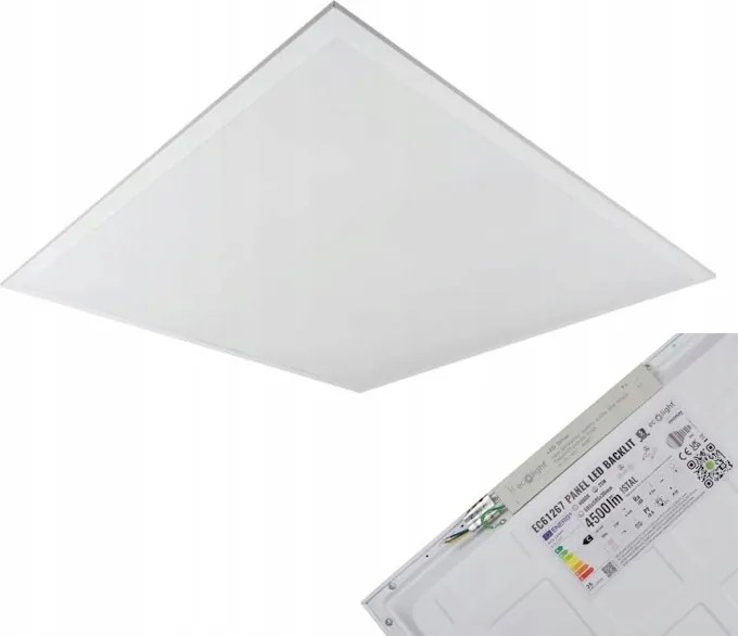Led panel Stropní Svítidlo Backlit 25W 4500lm Neutrální 4000K 59,5x59,5 Bílá