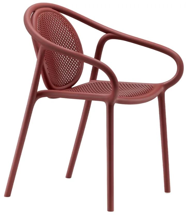 OnaDnes -20% Pedrali Červená plastová jídelní židle Remind 3735