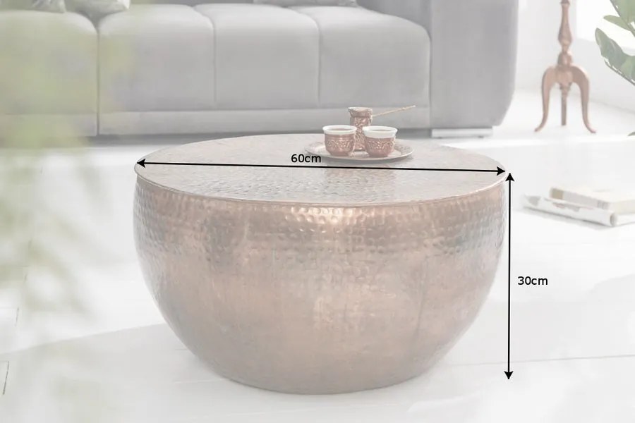 Invicta Konferenční stolek ORIENT II 60cm měděná patina 39535